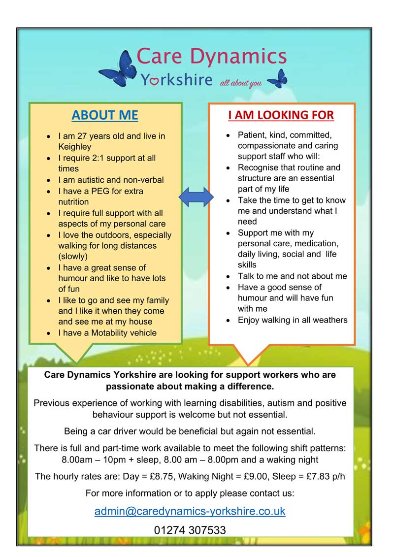 We’re Hiring! – Care Dynamics Yorkshire